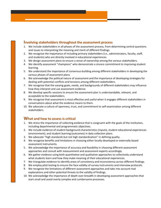 Guidelines for Assessing Learning-Braskamp | PDF