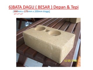 jenis-jenis bata tanah berkunci dan contoh | PDF