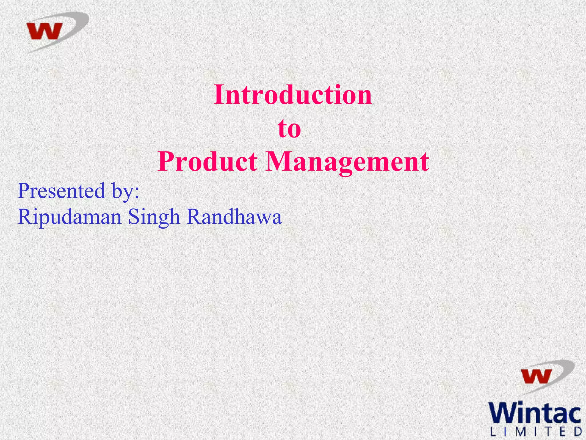 product management | PPT | Business | Business and Finance