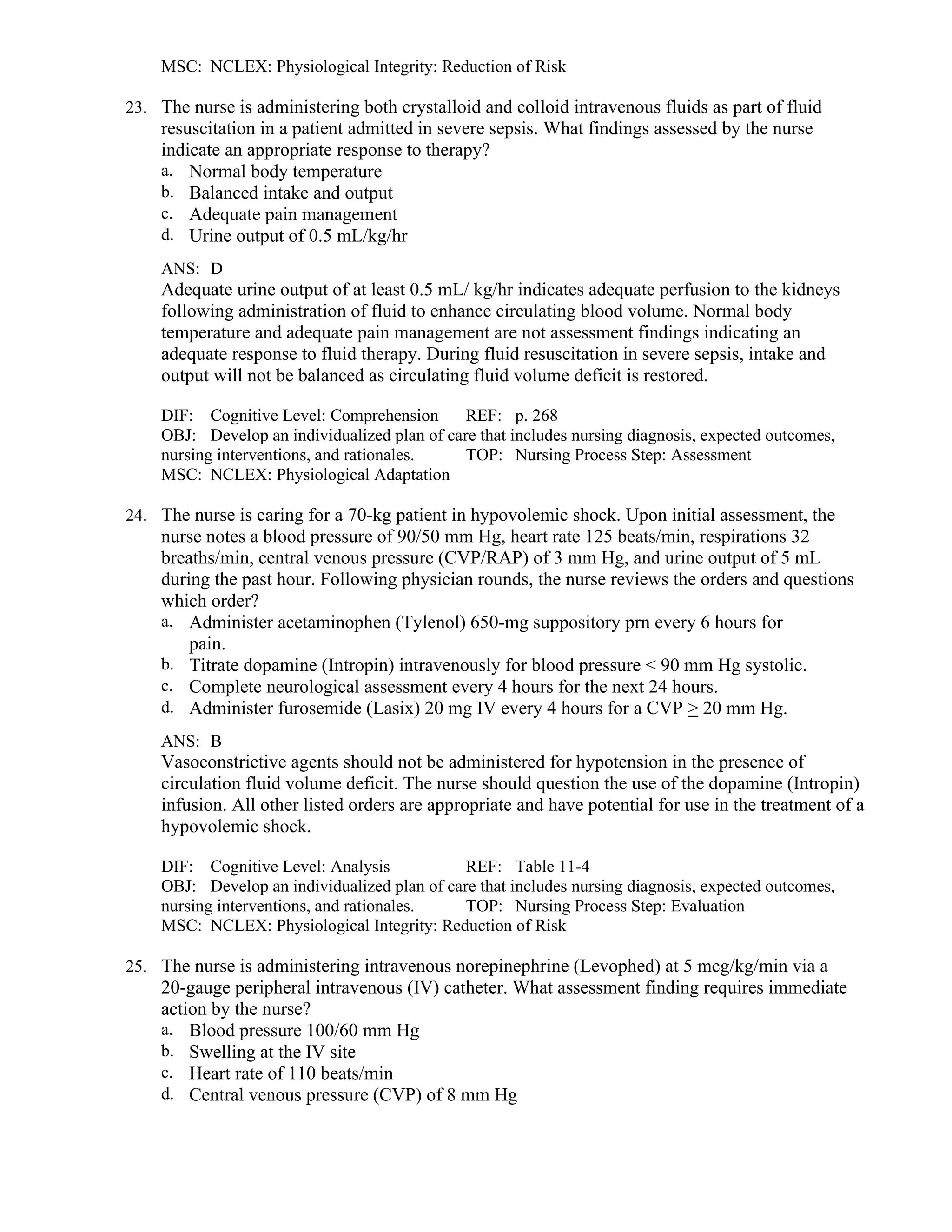 Introduction to Critical Care Nursing 6th Edition Sole Test Bank | PDF