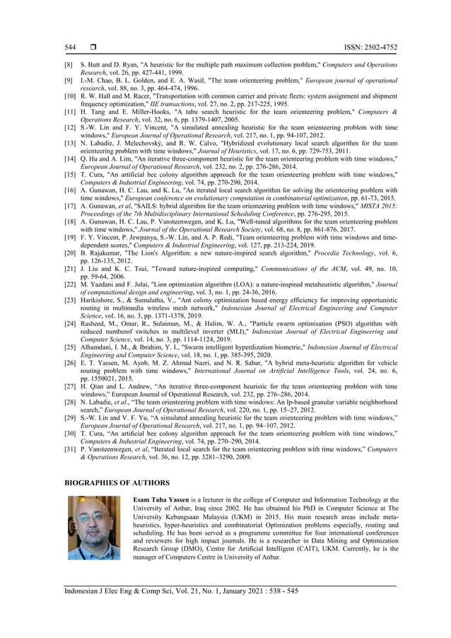 Lion Optimization Algorithm For Team Orienteering Problem With Time
