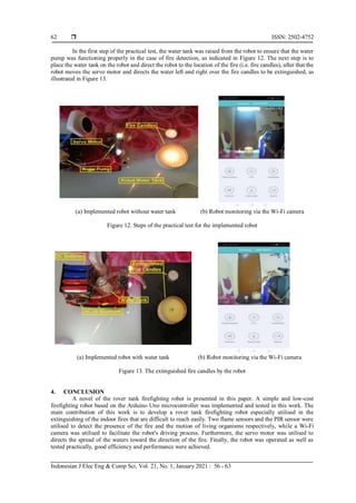 Implementation of rover tank firefighting robot for closed areas based ...