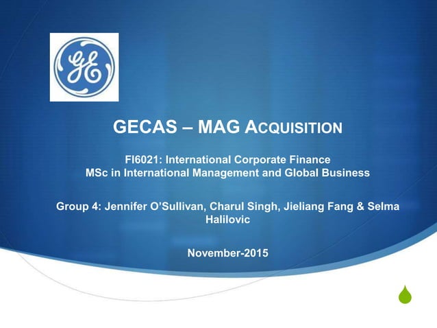 GECAS+Presentation+Group+4 | PPTX | Mergers and Acquisitions | Business ...