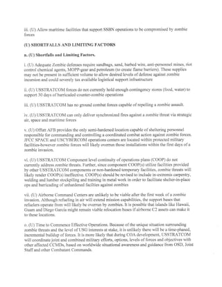 Conplan-8888 Detailed strategy for a possible zombie apocalypse | PDF