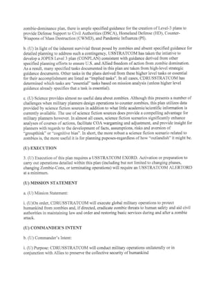 Conplan-8888 Detailed strategy for a possible zombie apocalypse | PDF