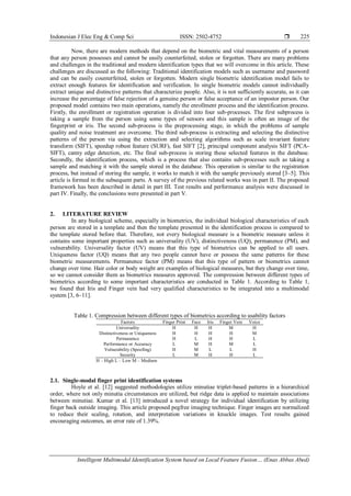 Intelligent multimodal identification system based on local feature fusion between iris and ...