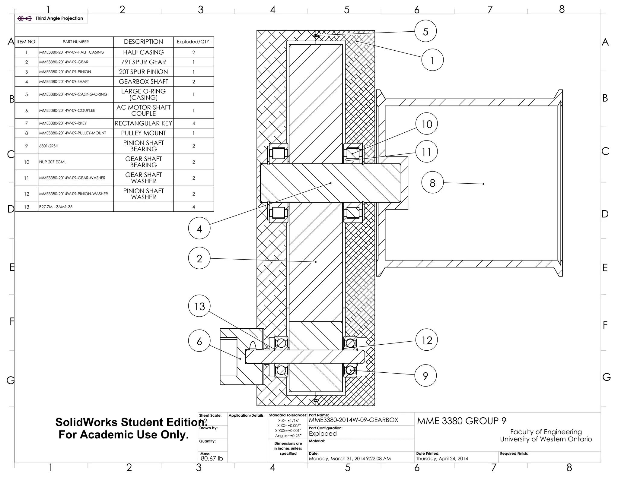 Gear Box Drawings | PDF