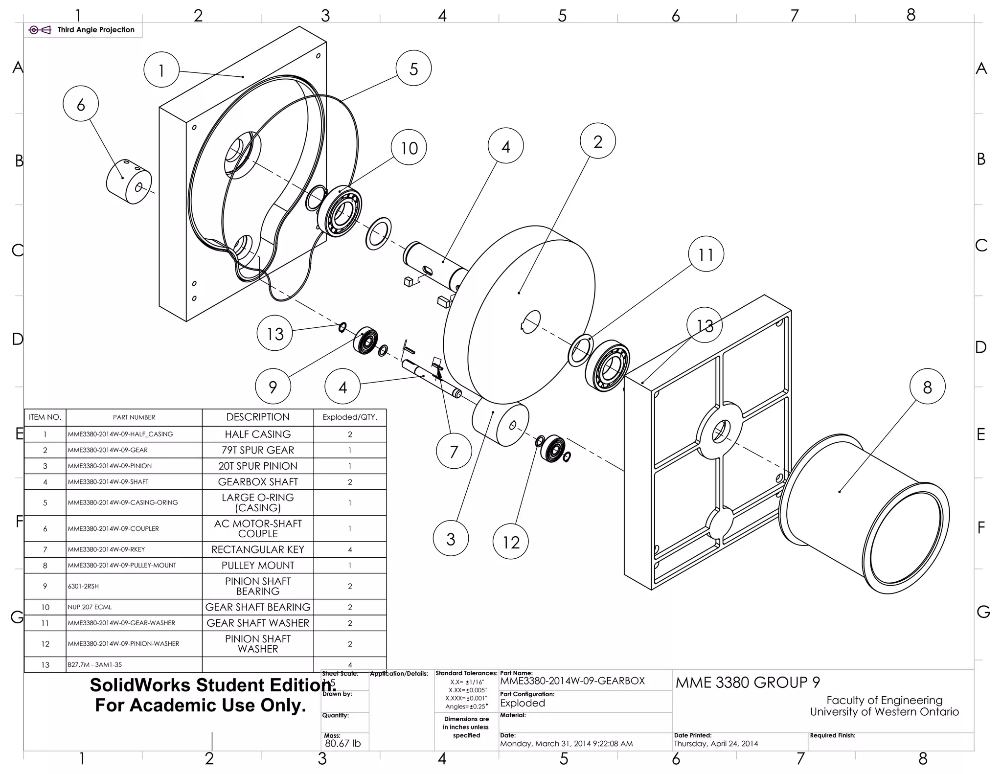 Gear Box Drawings | PDF
