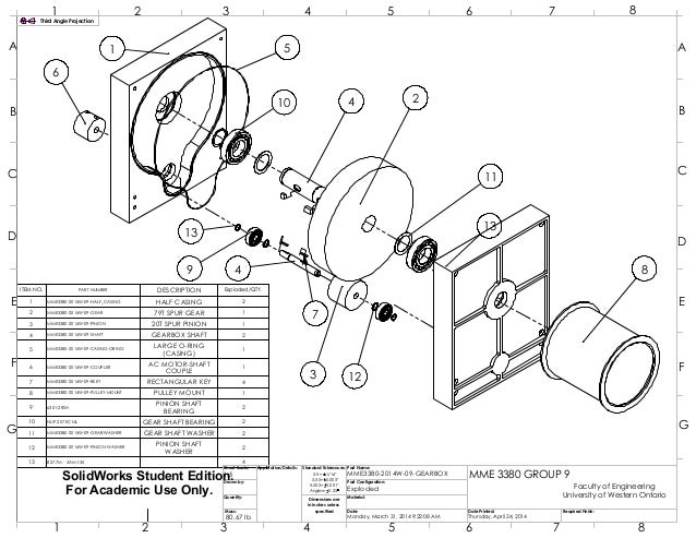 Gear Box Drawings