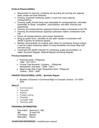 ROWENA CV | PDF