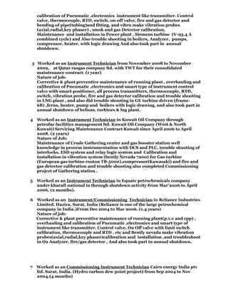 Instrument Technician (1) | DOC | Business | Business and Finance