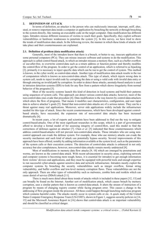 Modification data attack inside computer systems: A critical review | PDF