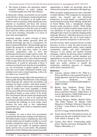 Role of Media in Public Policy Making | PDF