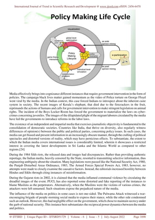 Role of Media in Public Policy Making | PDF