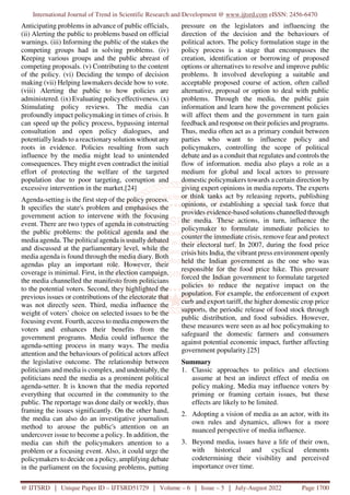 Role of Media in Public Policy Making | PDF