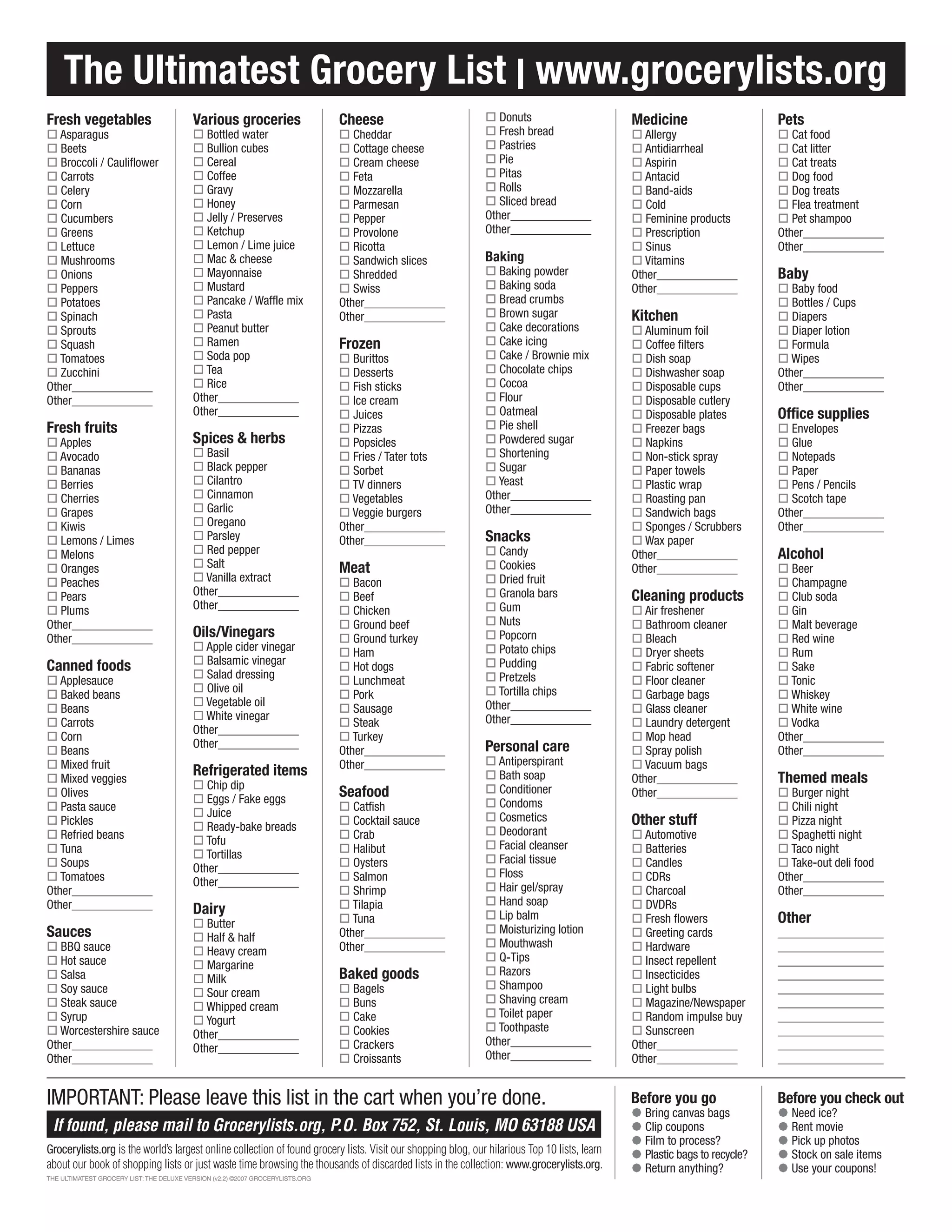 2240296 ultimate-grocery-list | PDF