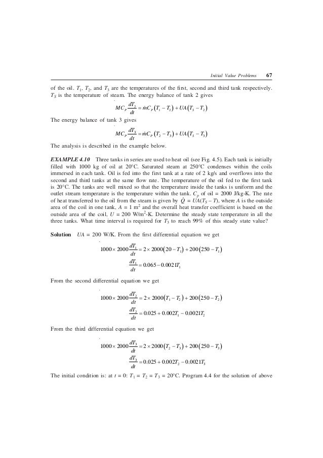 Introduction To Numerical Methods In Chemical Engineering 