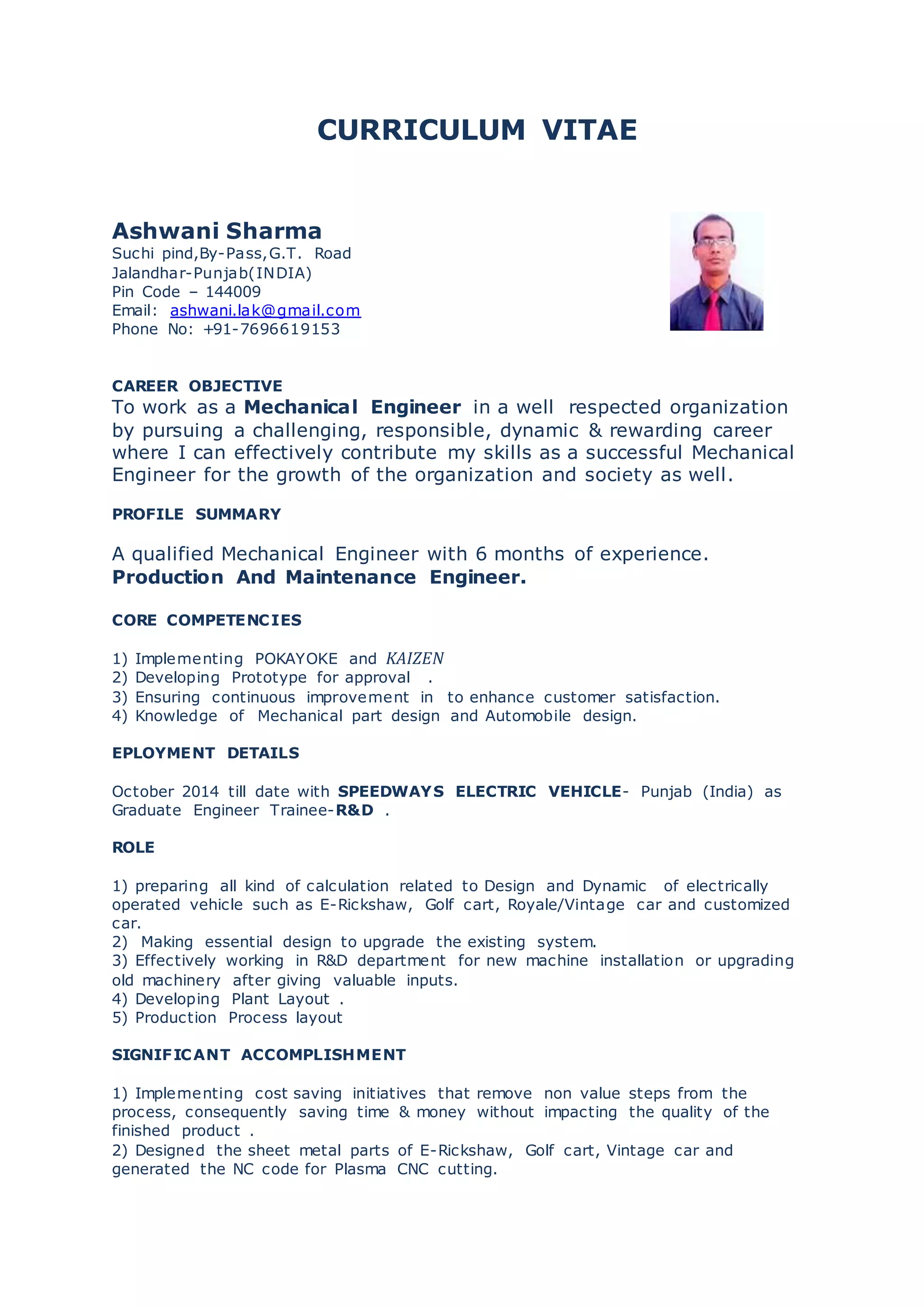 Ashwani Resume | DOCX