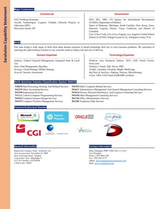 Saralution Capability Document | PDF