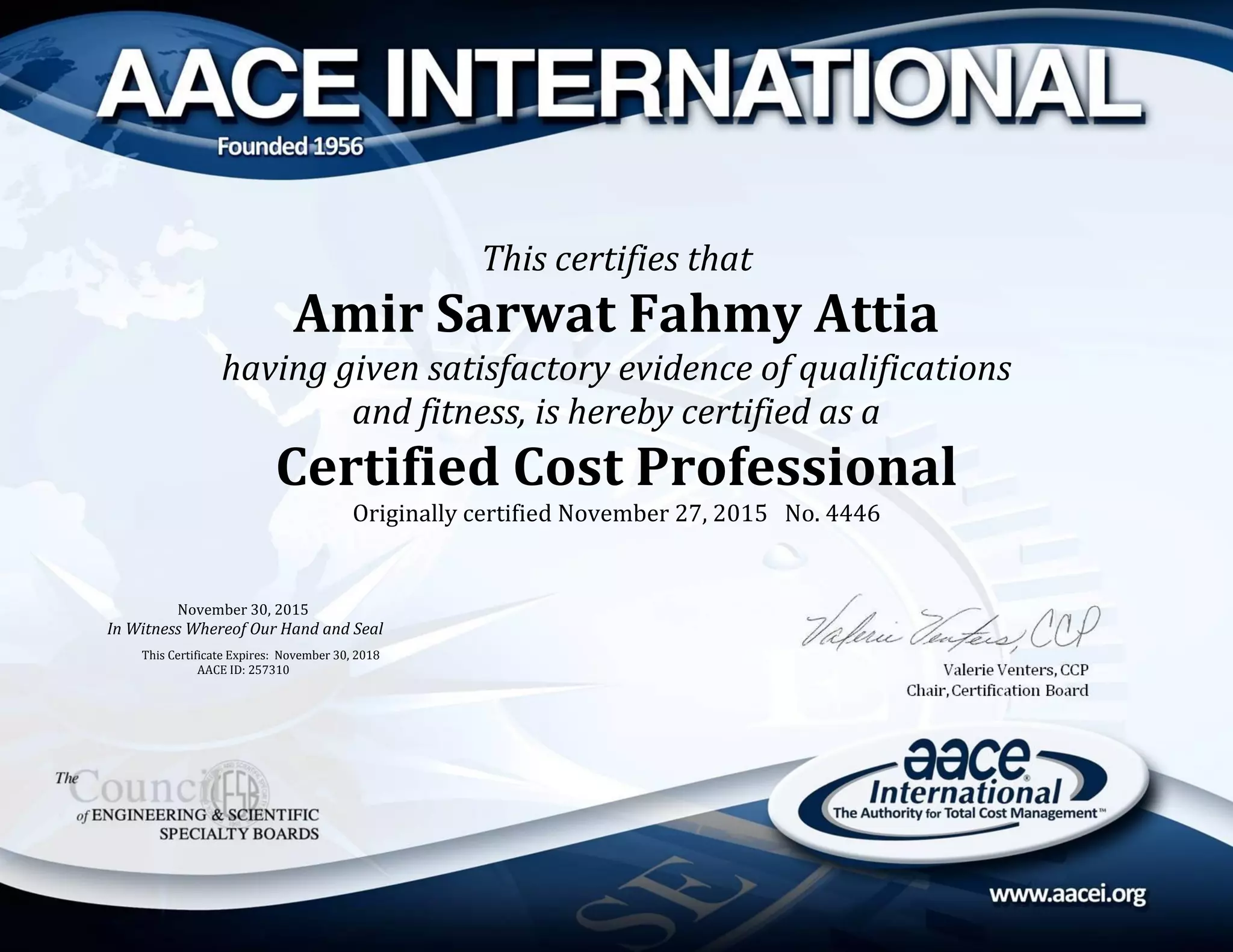 AACE ID_ 257310 CCP Certificate | PPT