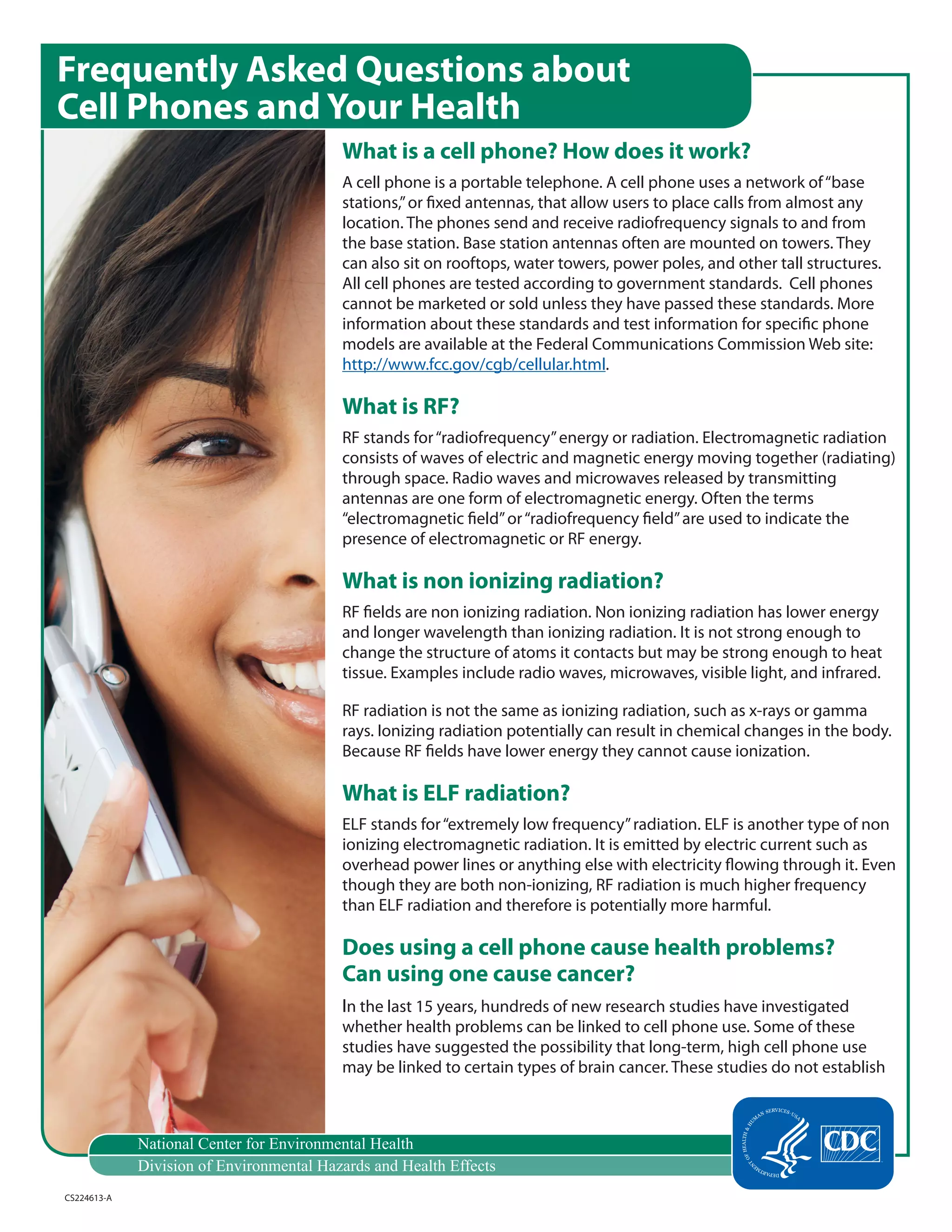Frequently Asked Questions about Cell Phones and Your Health | PDF ...