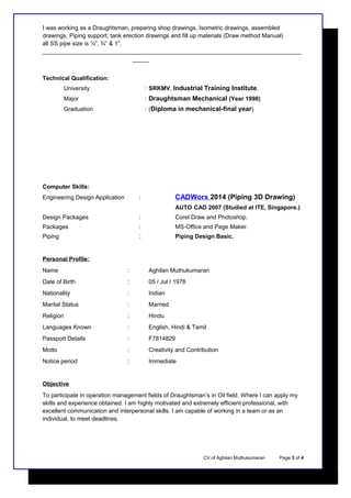 Resume Aghilan 12+ exp | PDF