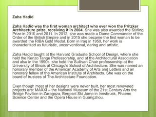 4 Of The World's Top Architects And Their Creations | PPT