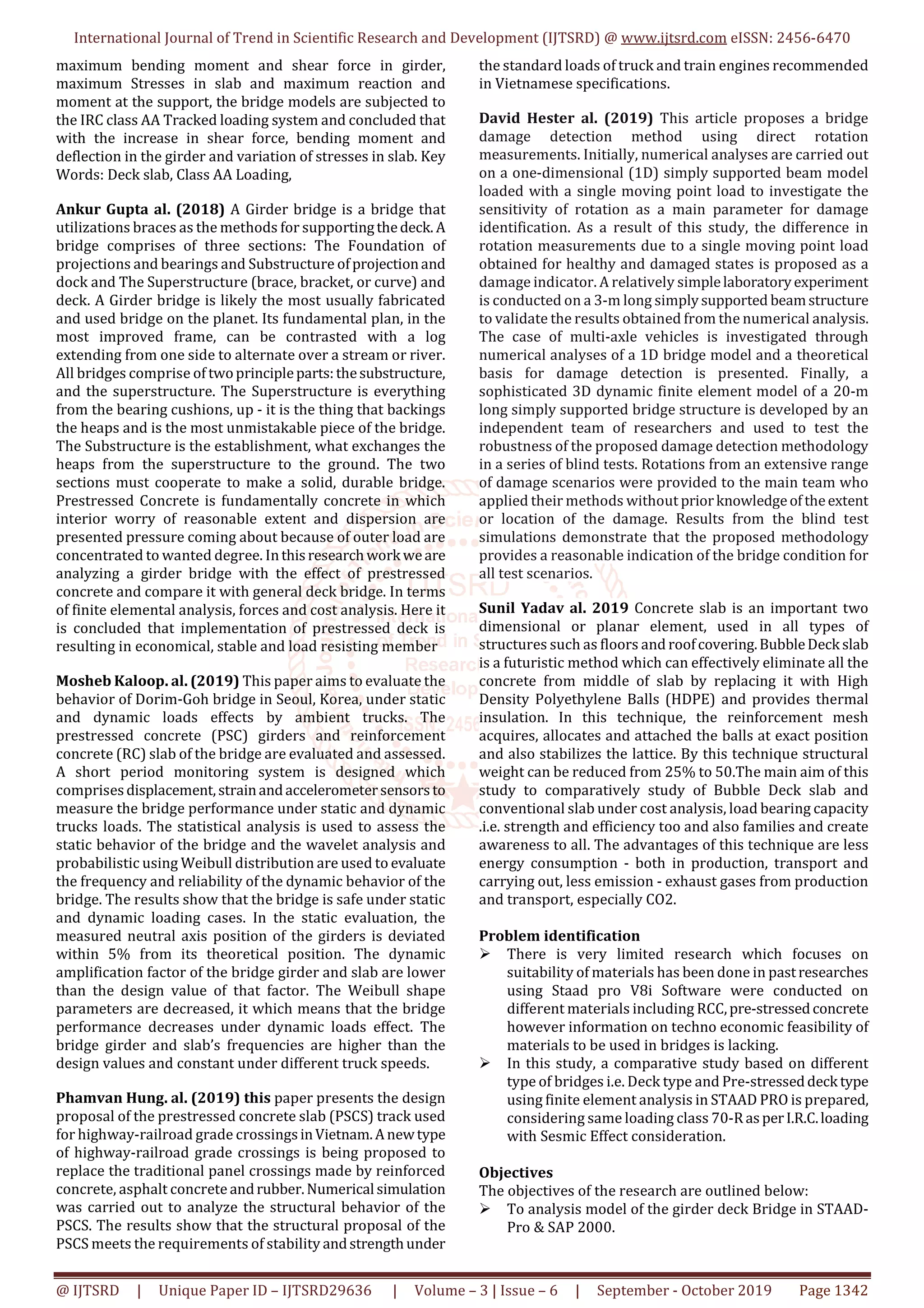 Analysis of Deck Bridge with Pre Stress Deck Bridge under IRC Loading ...