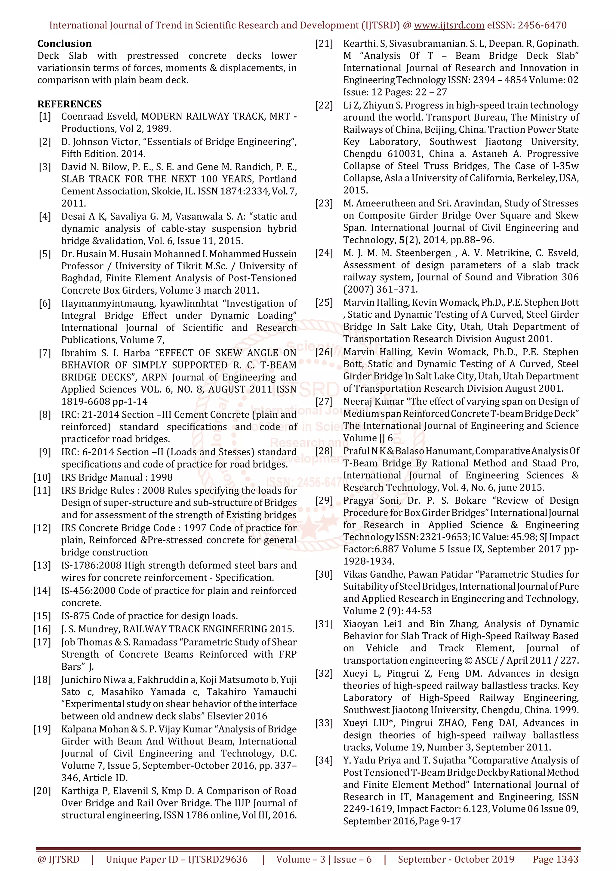 Analysis of Deck Bridge with Pre Stress Deck Bridge under IRC Loading ...