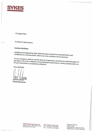 Sykes Reference | PDF