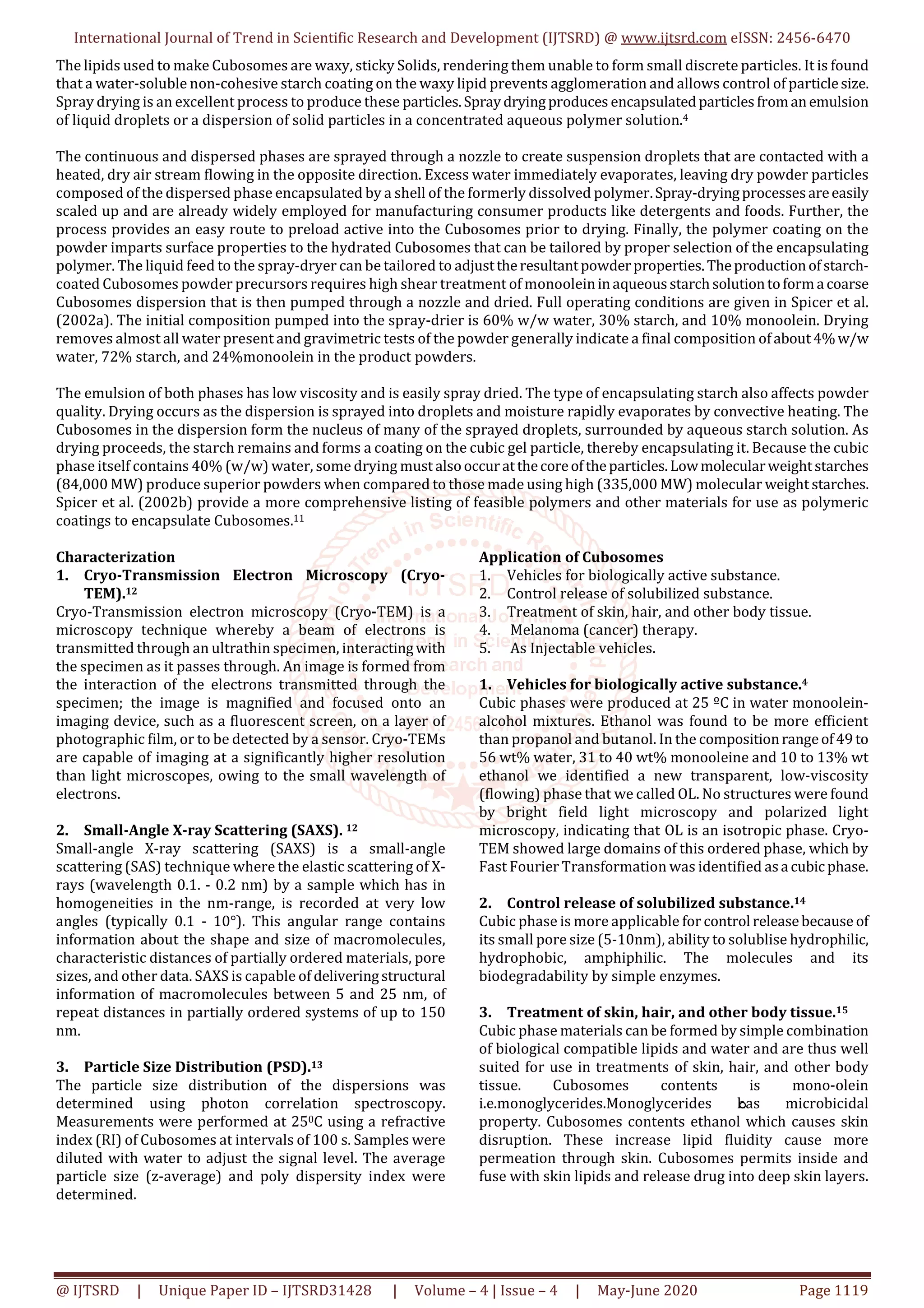 Cubosome - A Review | PDF