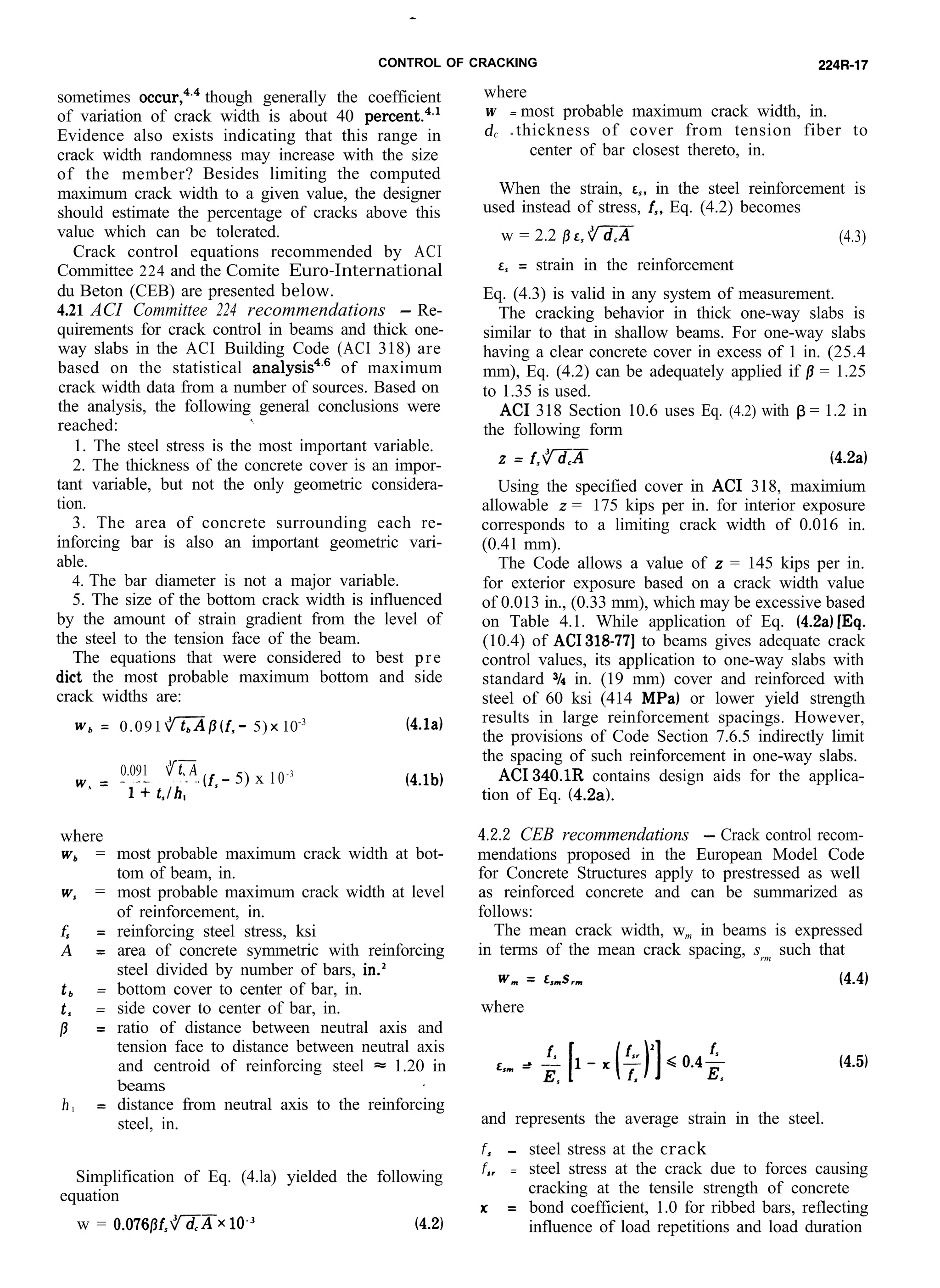 224 r 90 - control of cracking in concrete structures | PDF