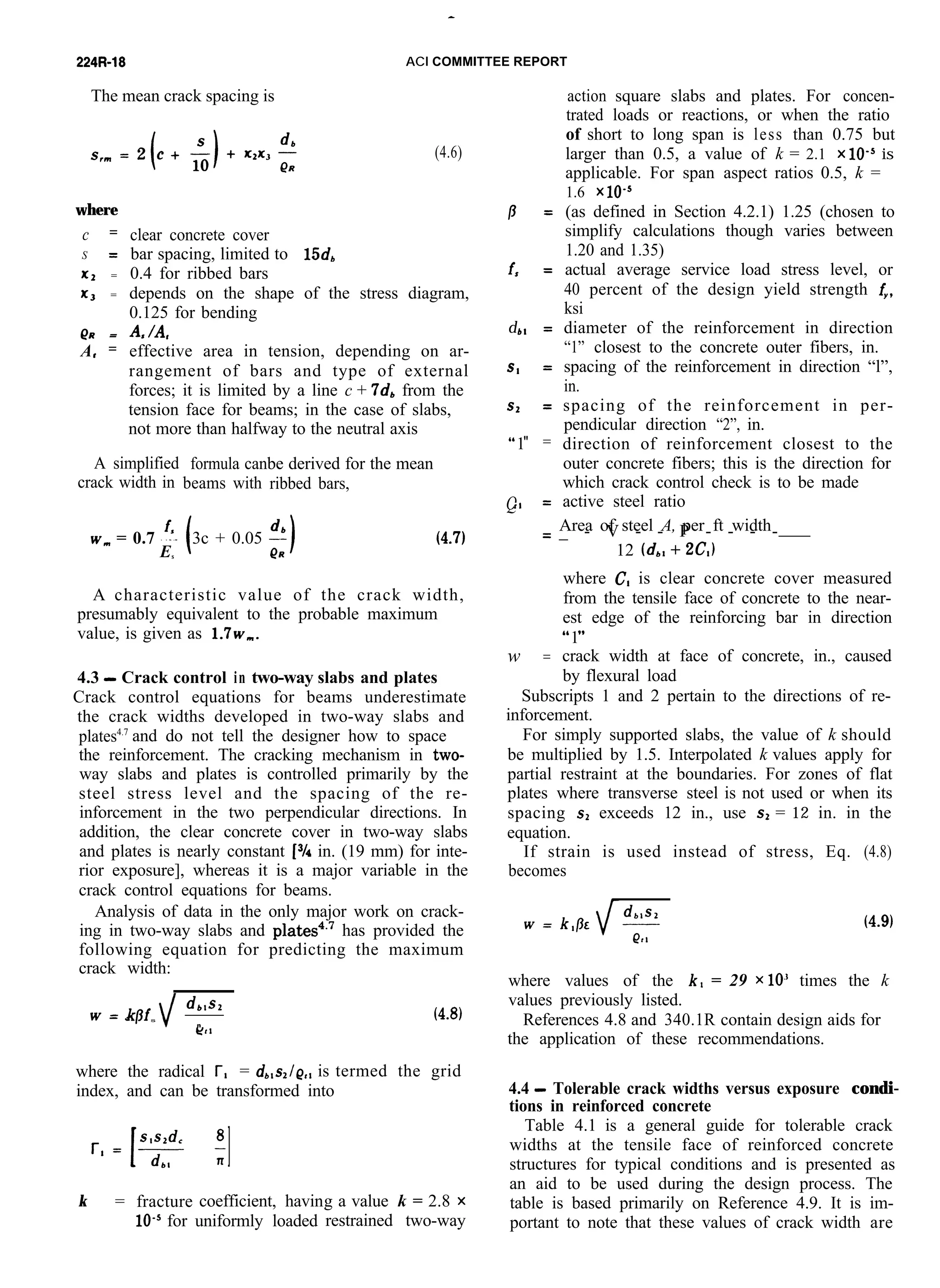 224 r 90 - control of cracking in concrete structures | PDF