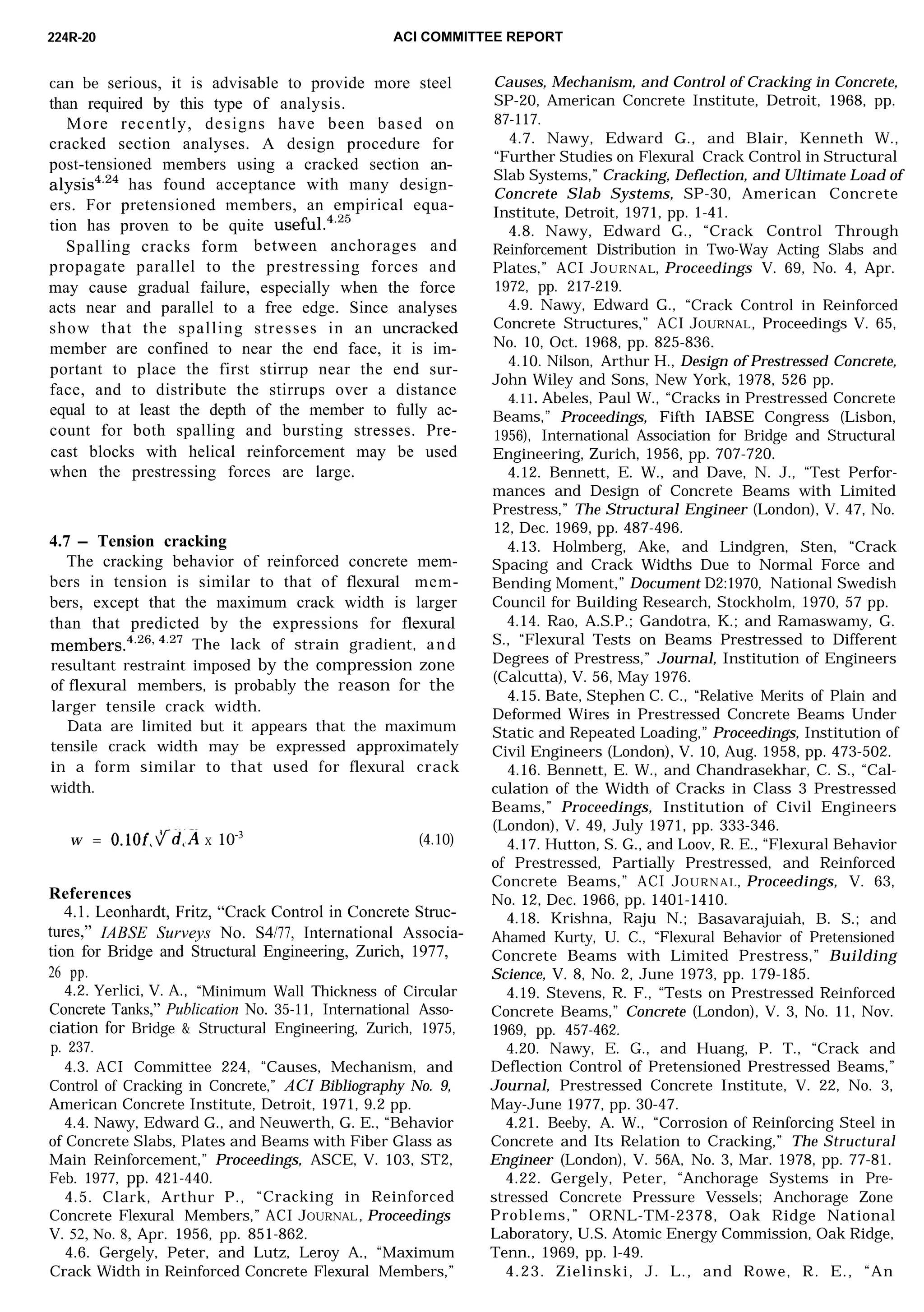 224 r 90 - control of cracking in concrete structures | PDF