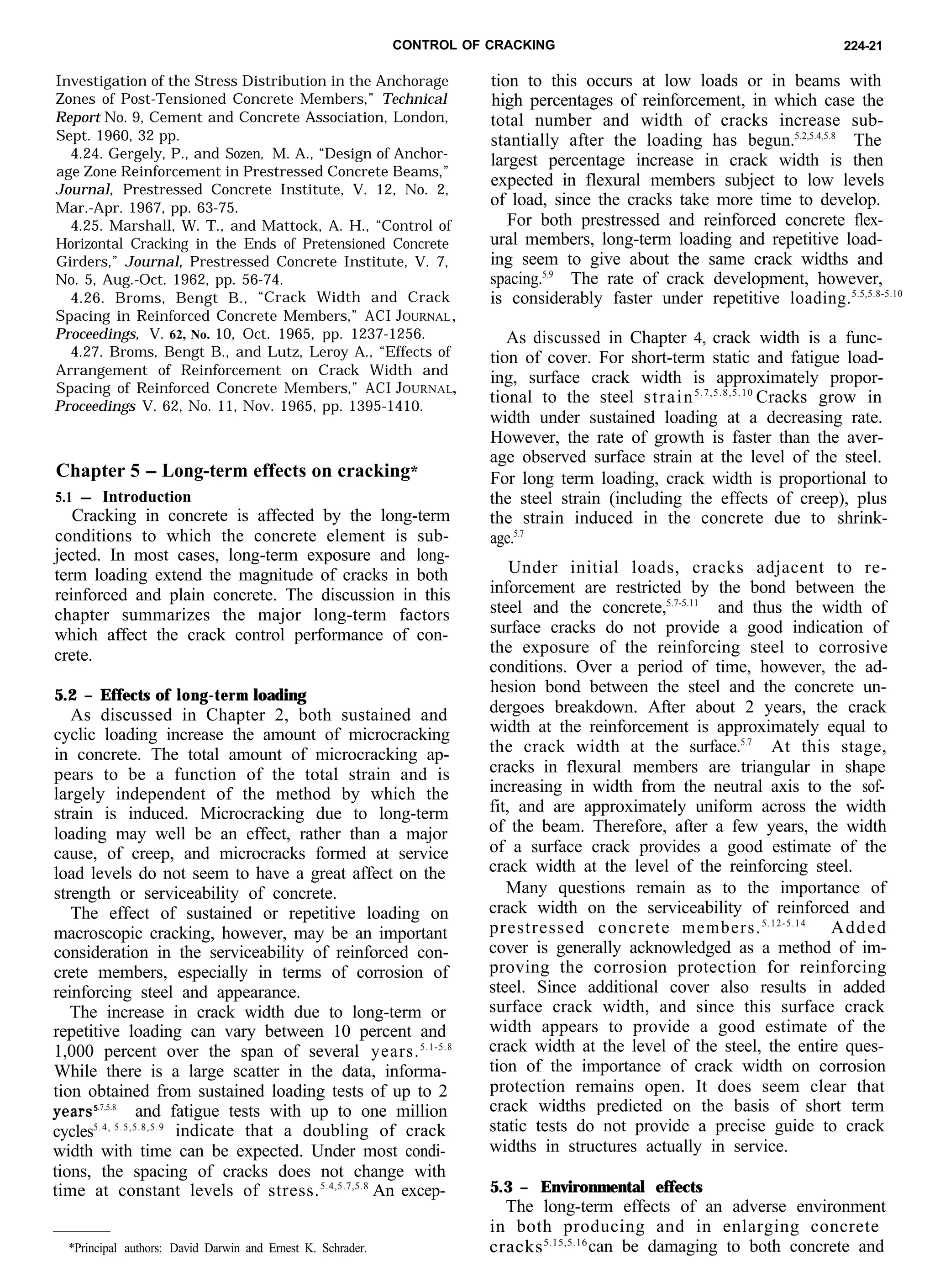 224 r 90 - control of cracking in concrete structures | PDF
