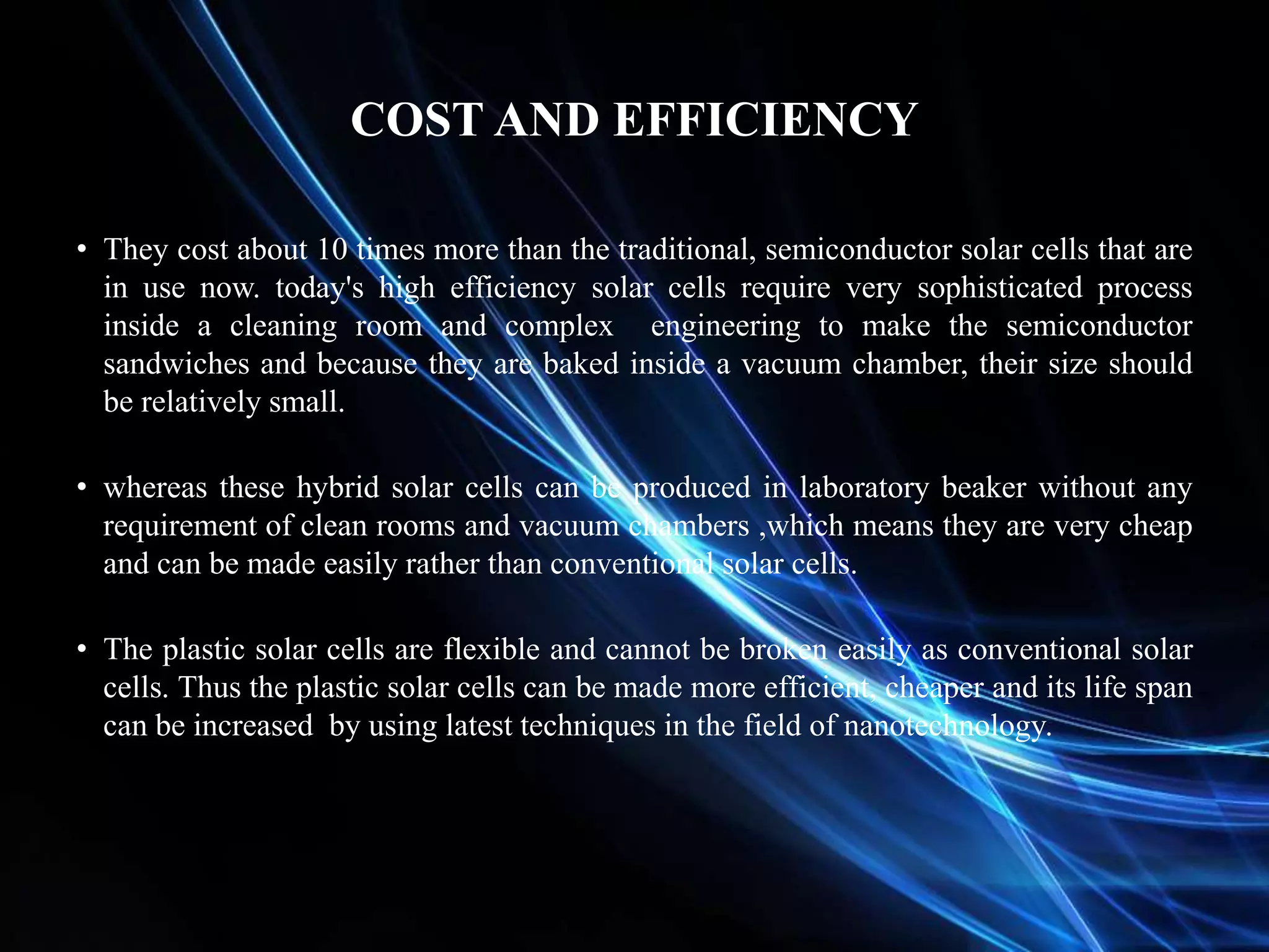 INFRARED PLASTIC SOLAR CELLS | PPT