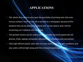 INFRARED PLASTIC SOLAR CELLS | PPT