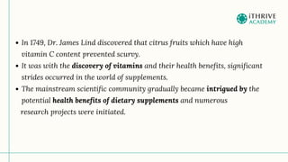 Understanding Dietary Supplements Course | PDF