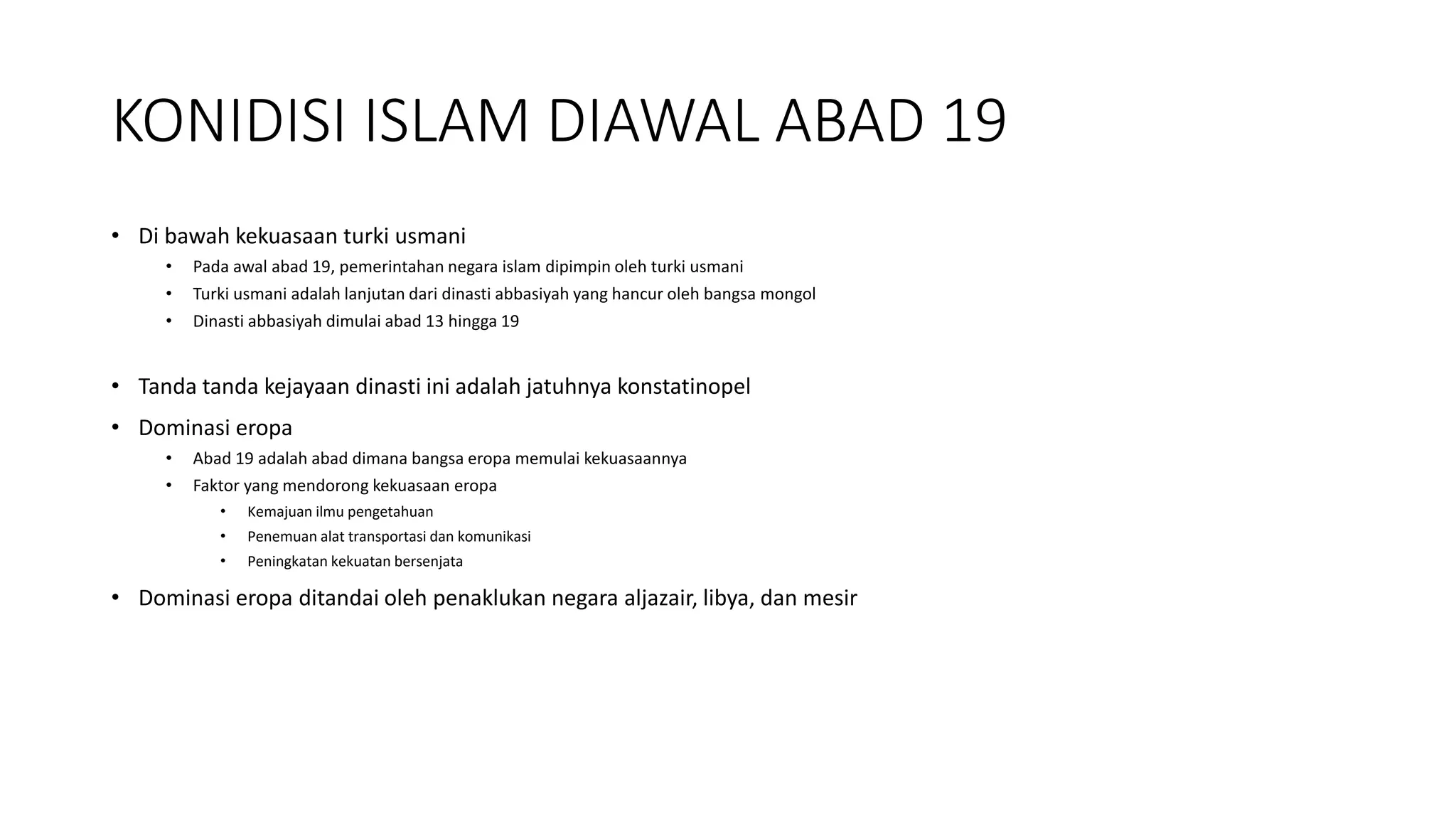 Peradaban Islam Modern yang ada id indonesia | PPTX