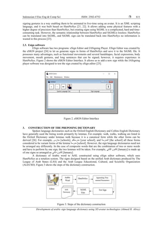 Development of arabic sign language dictionary using 3D avatar ...