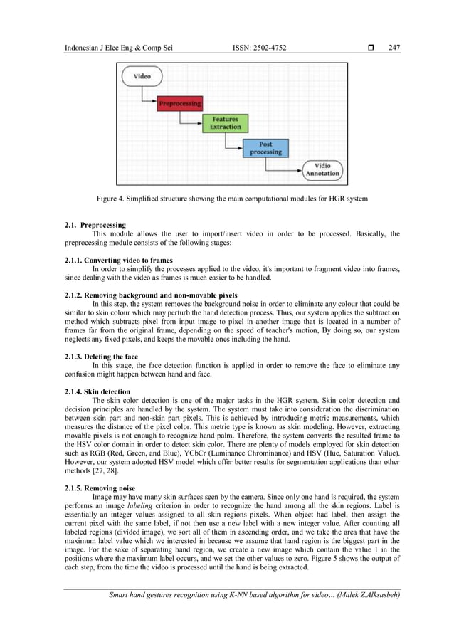 Smart Hand Gestures Recognition Using K Nn Based Algorithm For Video Annotation Purposes Pdf