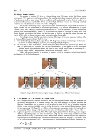 3D face creation via 2D images within blender virtual environment | PDF