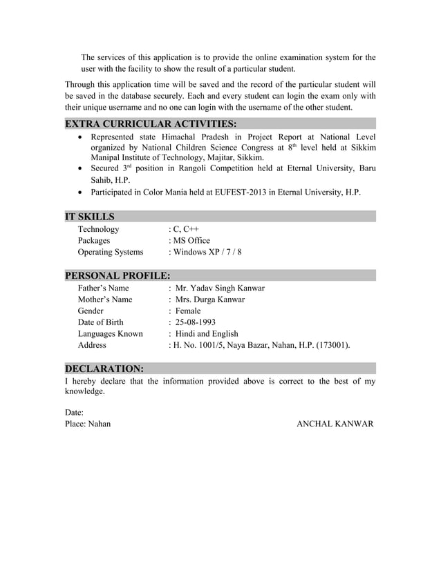 Anchal Resume new | PDF