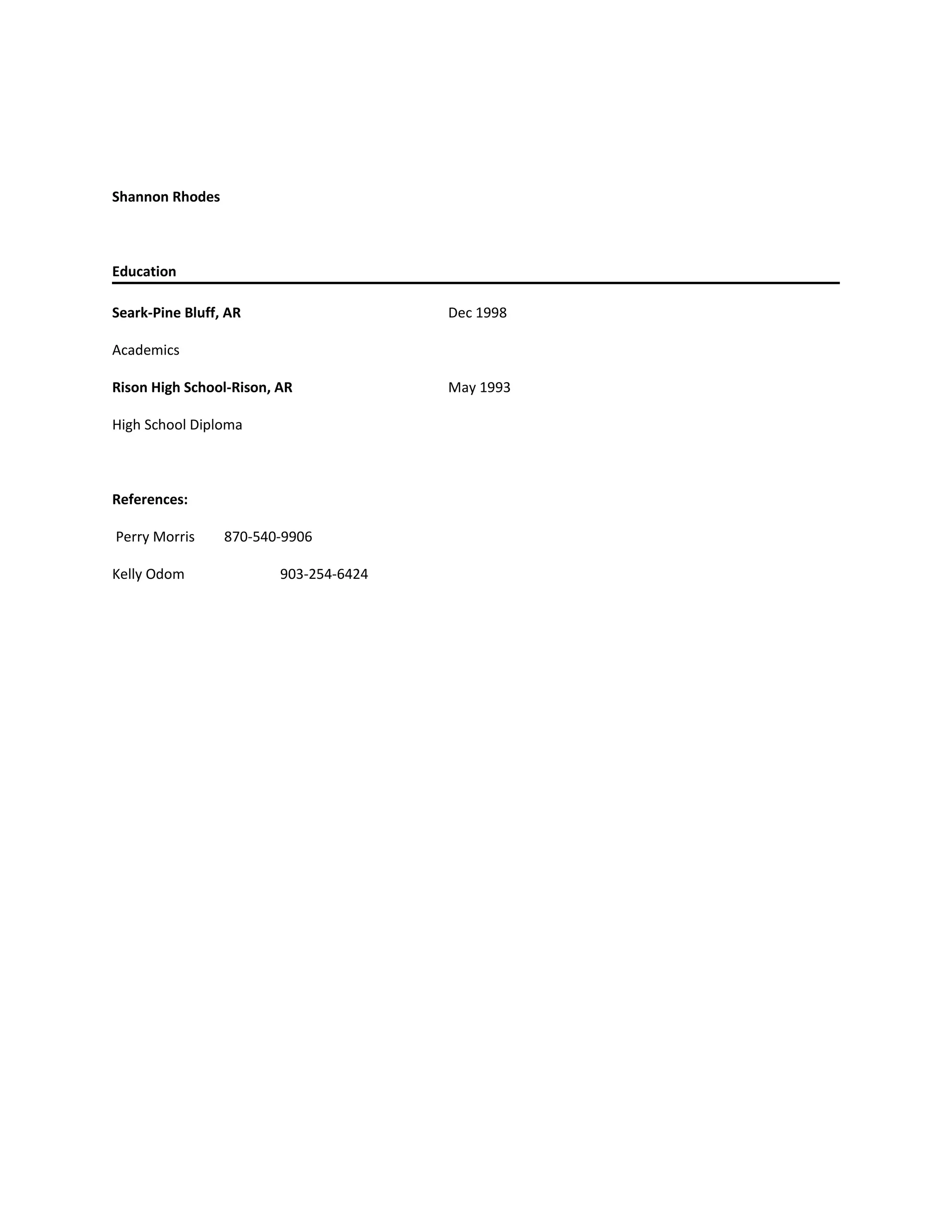 Shannon Rhodes | DOC