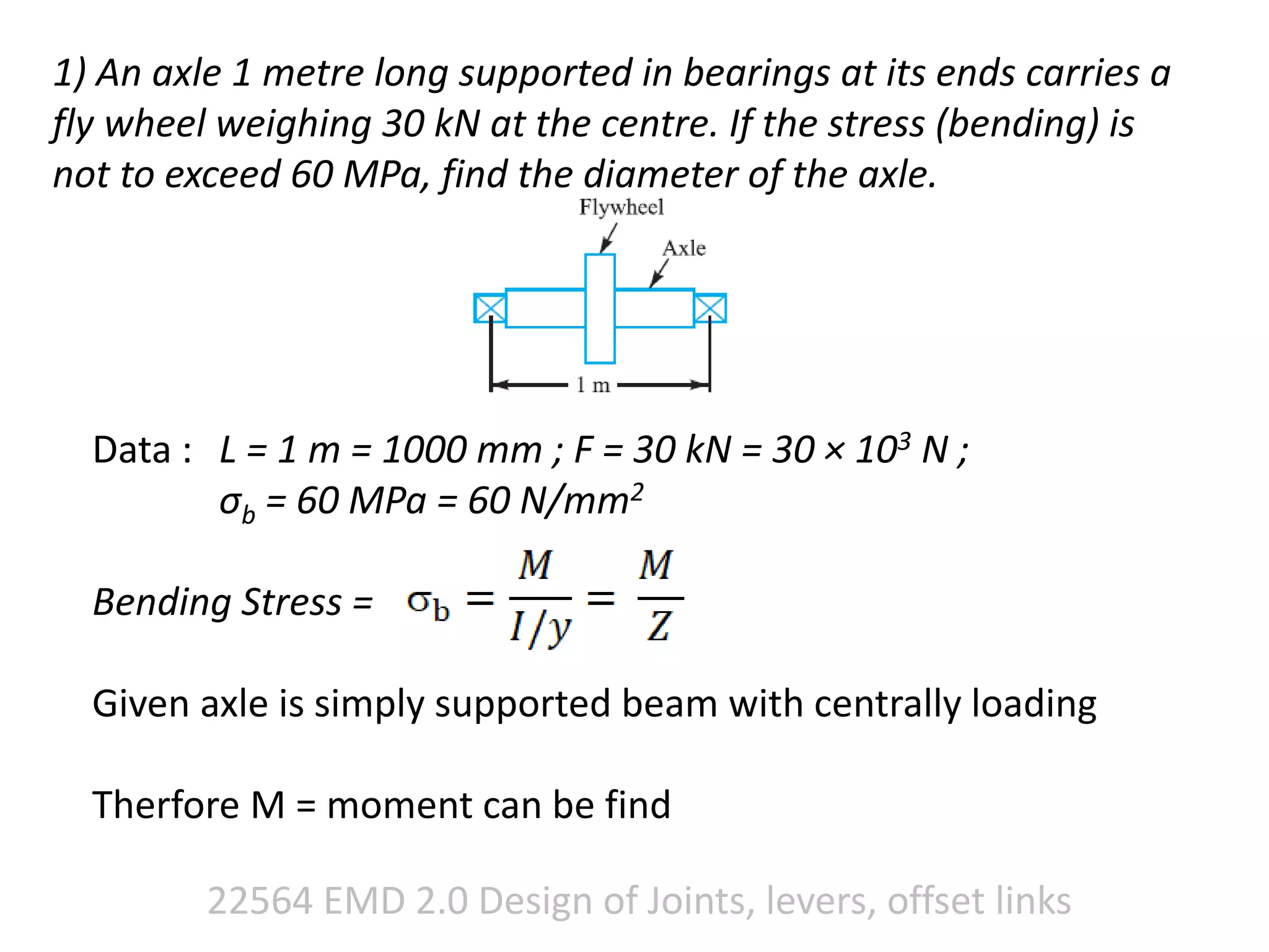 22564 emd 2.0 design of joints, lever, offset links | PPTX