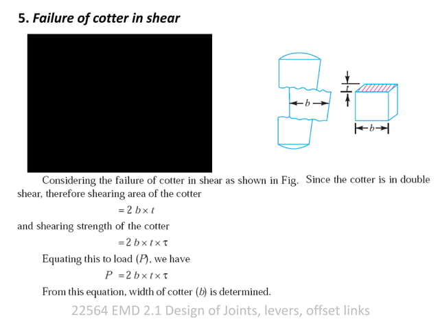 22564 emd 2.1 cotter joint theory | PPTX