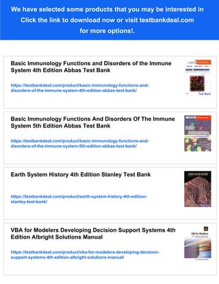 Immune System 4th Edition Parham Test Bank | PDF