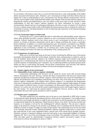 The impact of user involvement in software development process | PDF