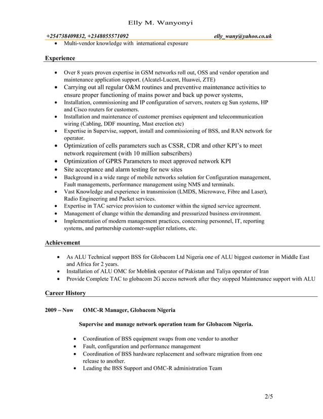 Elly Mutiba_CV-2015ed1 | PDF