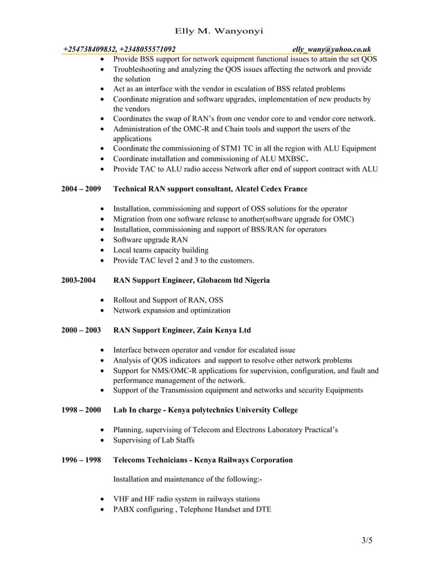 Elly Mutiba_CV-2015ed1 | PDF